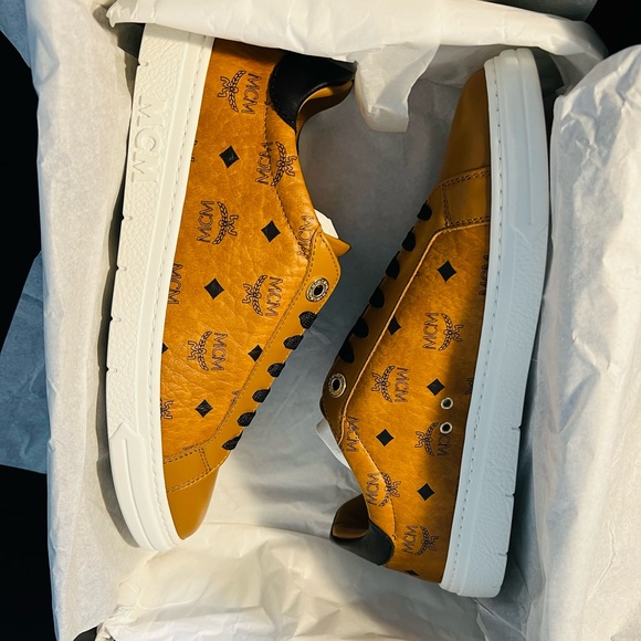 MCM | Shoes | Mcm Terrain Derby Visetos Logo Sneakers | Poshmark